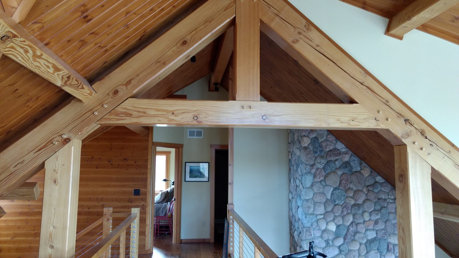 Timber Frame Home, Dark LP Siding and Marvin Wineberry Windows ...