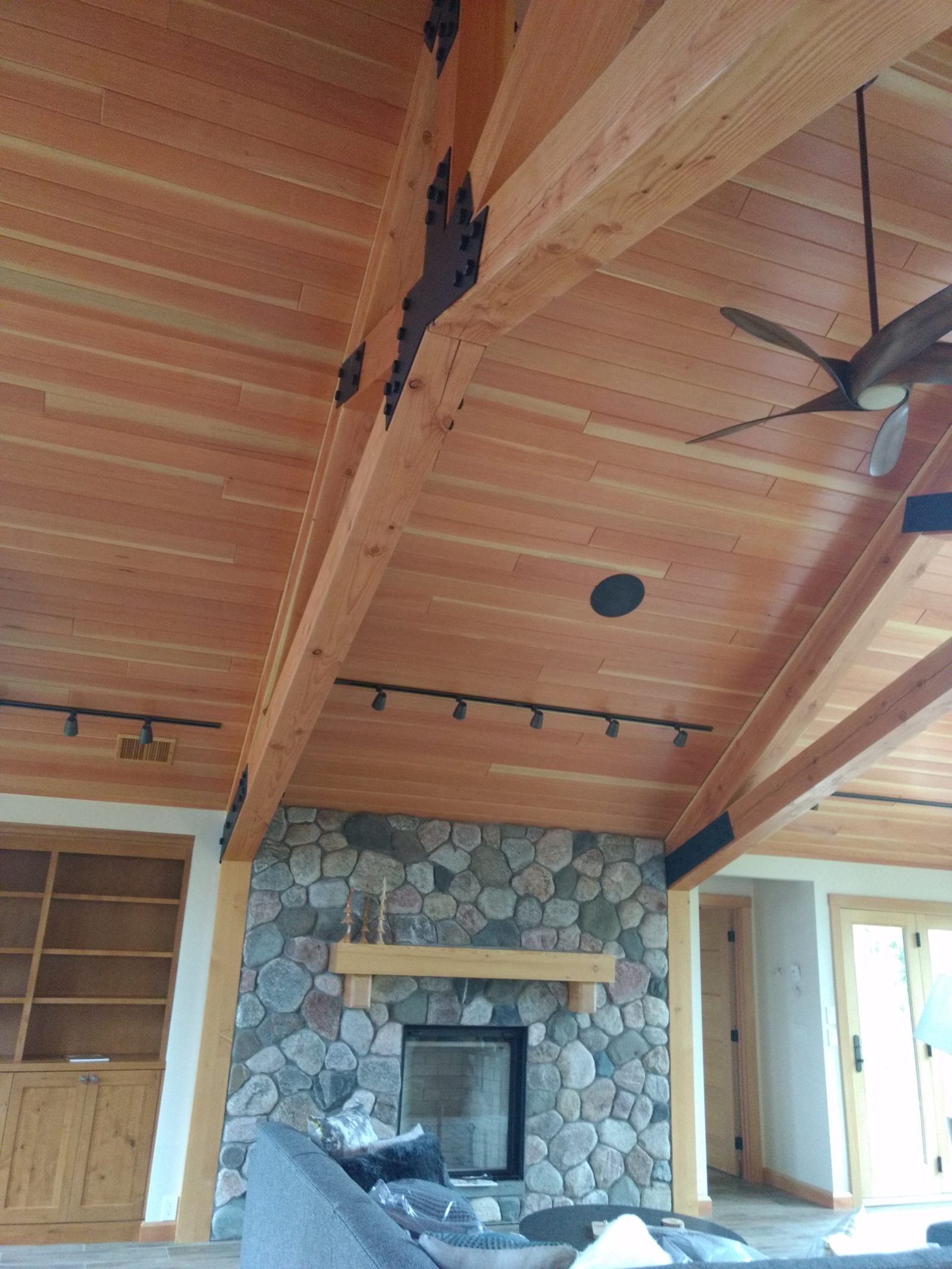 A Simple Lake Home, Douglas Fir and Stone - Huisman Concepts