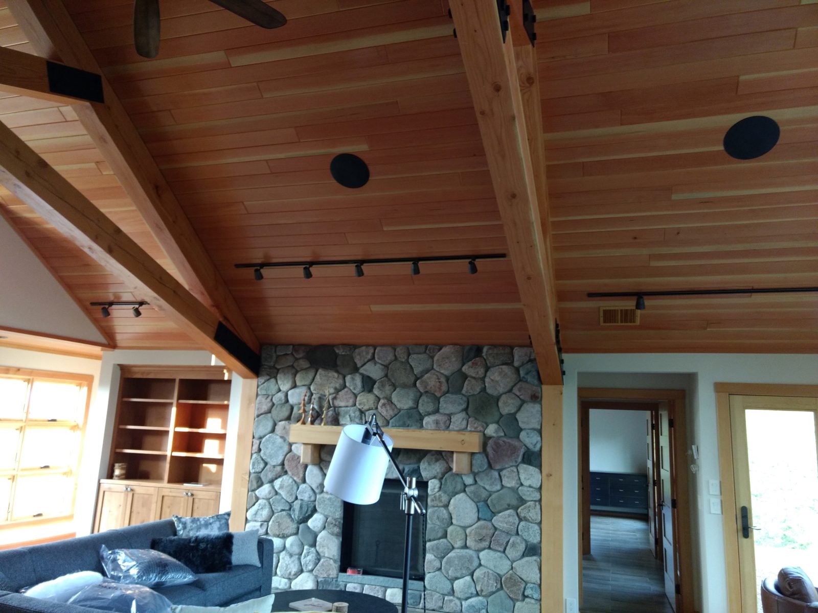 A Simple Lake Home, Douglas Fir and Stone - Huisman Concepts