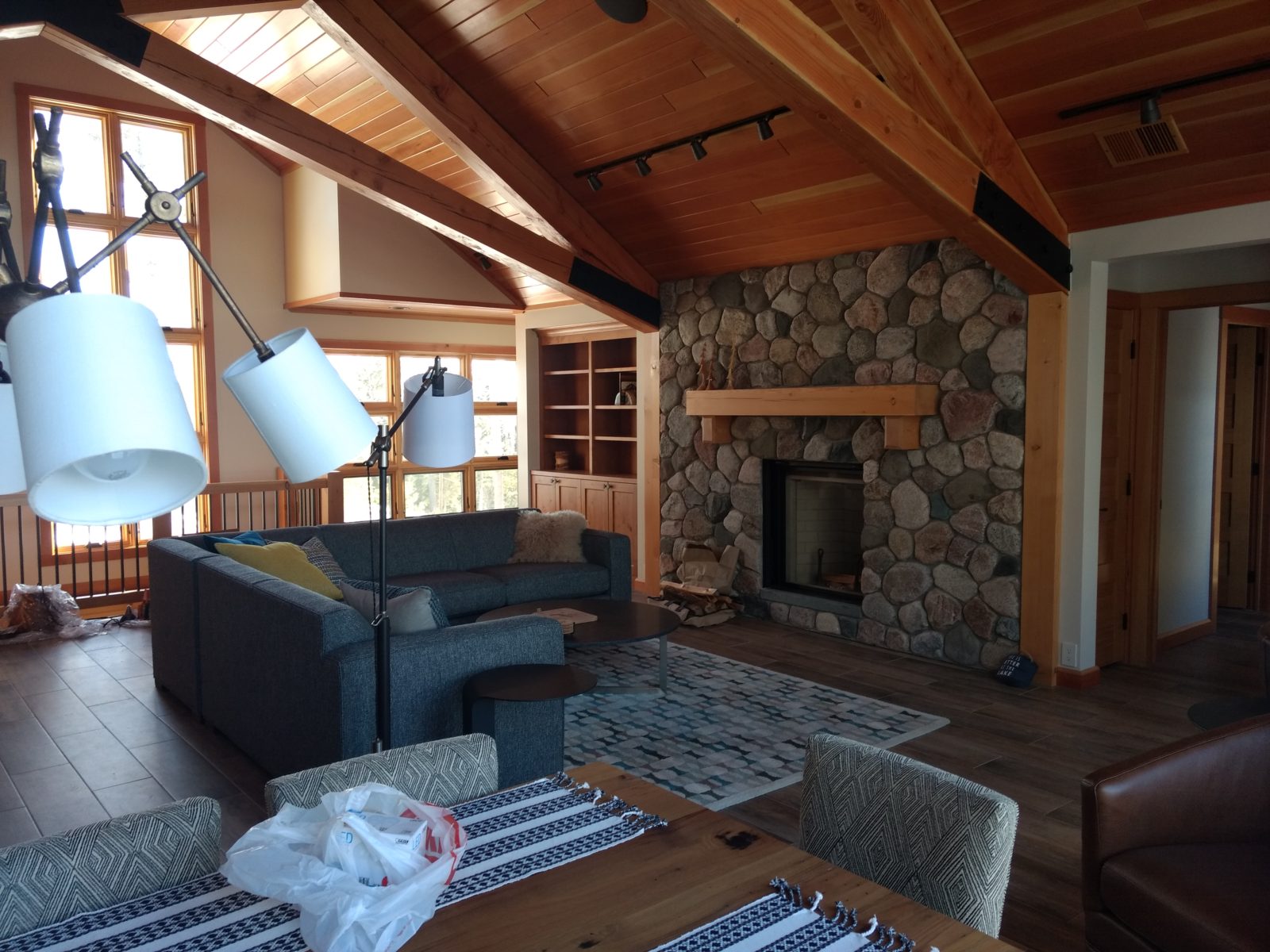 A Simple Lake Home, Douglas Fir and Stone - Huisman Concepts