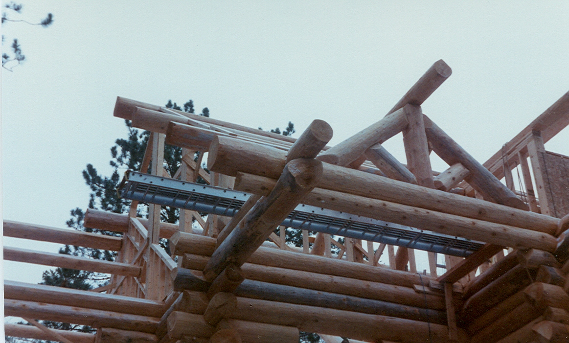 Large Log Home, Stone and Cedar Logs - Huisman Concepts